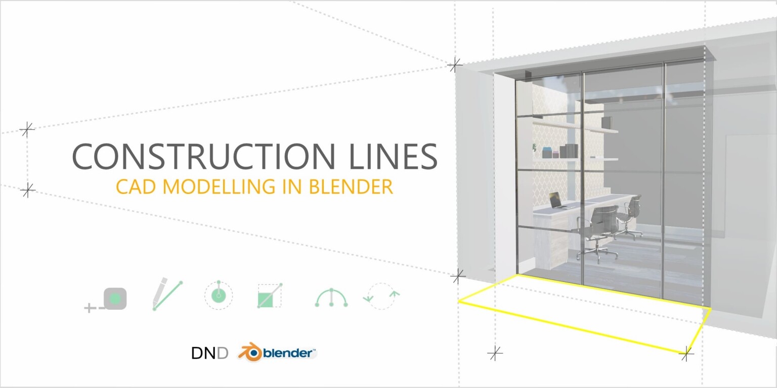 Blender插件|仿CAD样式建模工具 Construction Lines v0.9.694 + 使用教程 - CG资源网